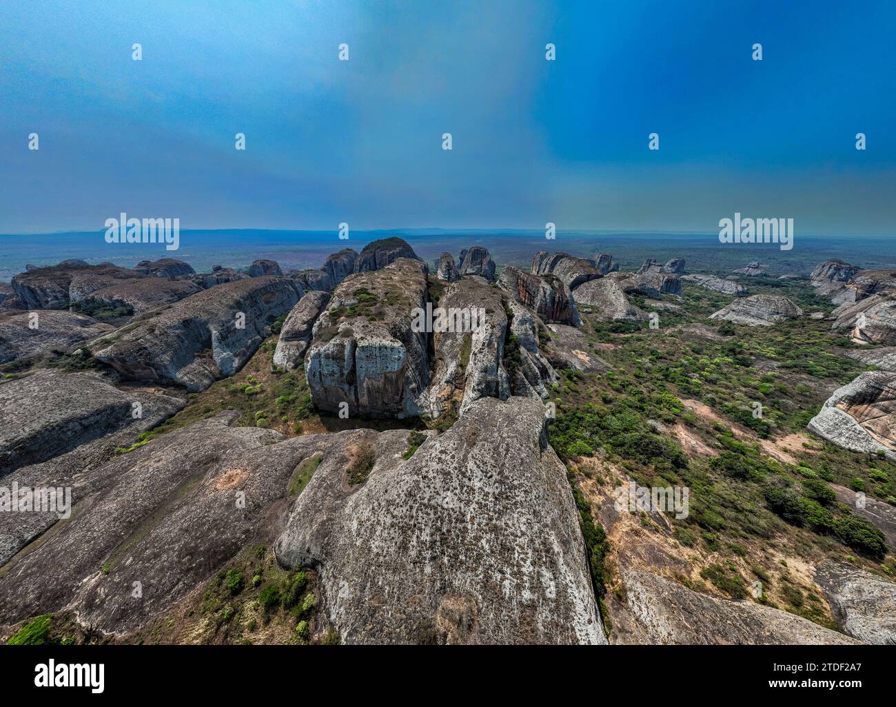 Aerial of black rocks of Pungo Andongo, Malanje, Angola, Africa Stock ...