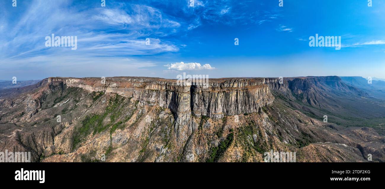 Aerial of the Tundavala Gap, great escarpment Serra da Leba, Lubango ...