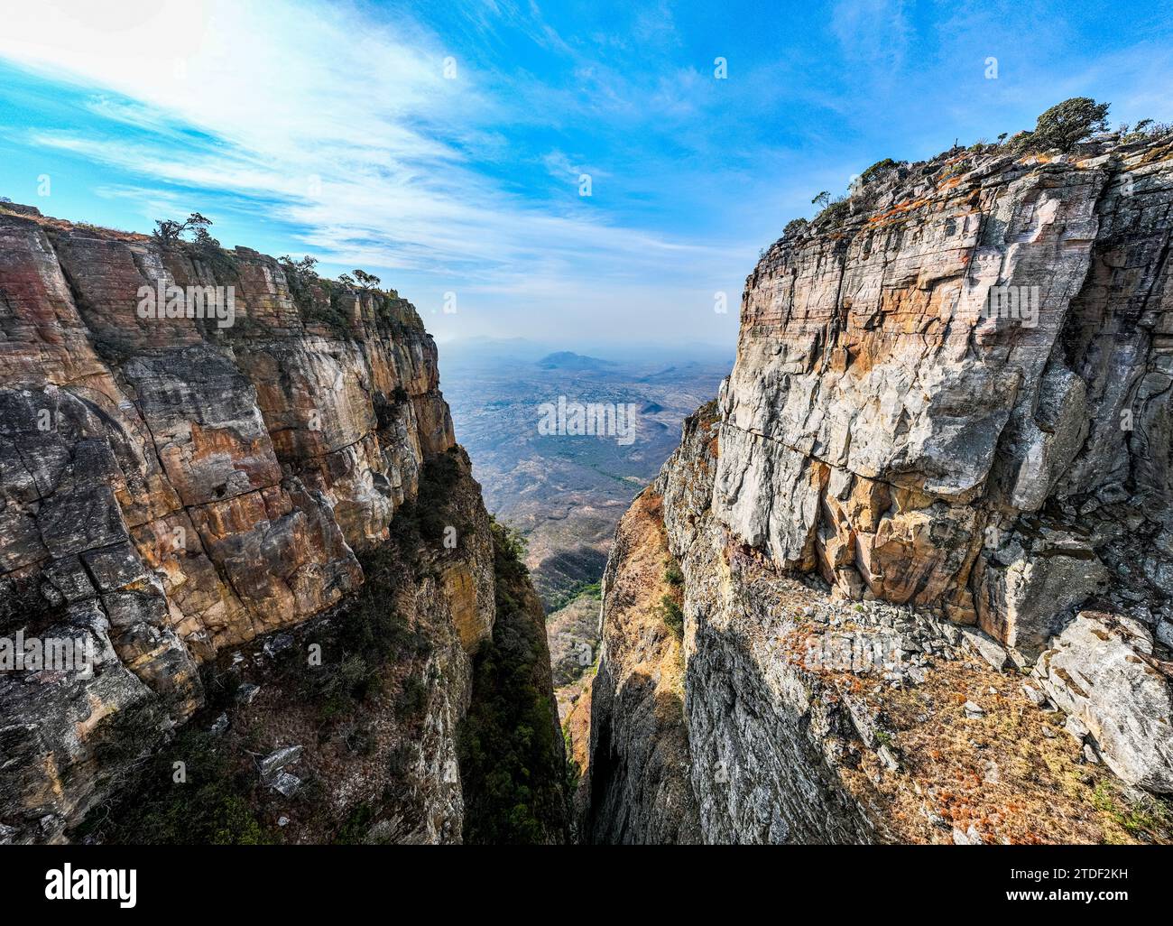 Aerial of the Tundavala Gap, great escarpment Serra da Leba, Lubango, Angola, Africa Stock Photo ...