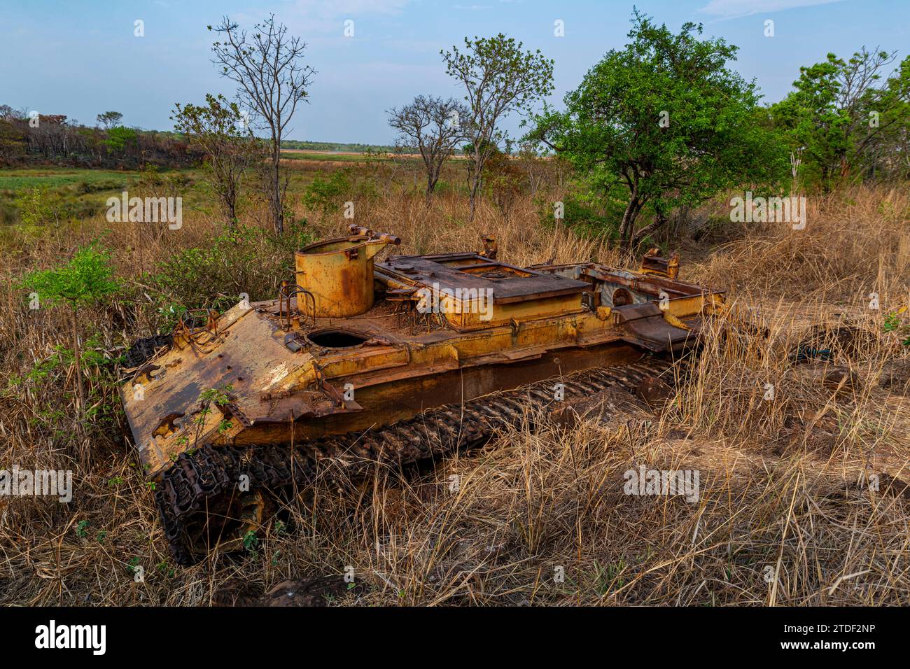 Old destroyed tank, Moxico, Angola, Africa Stock Photo - Alamy