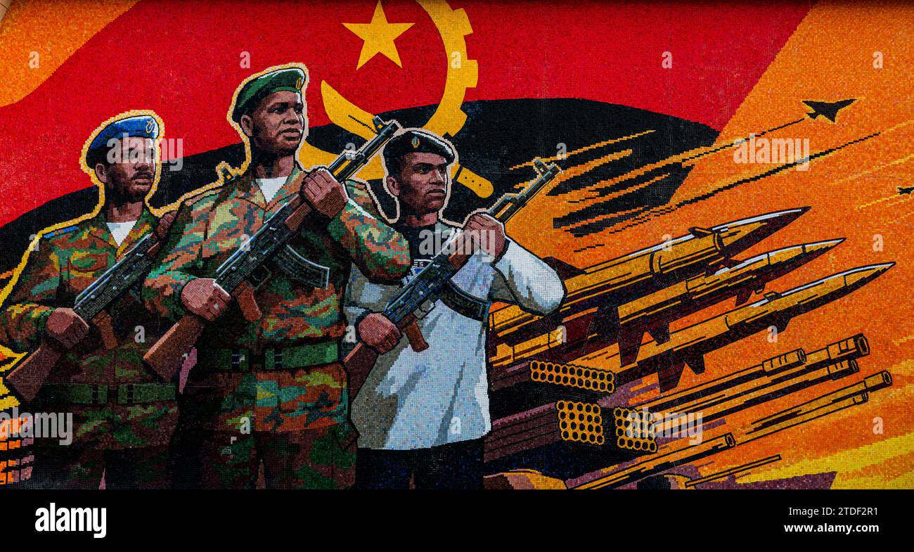 Propaganda mosaics, Fort of San Miguel, Luanda, Angola, Africa Stock Photo - Alamy
