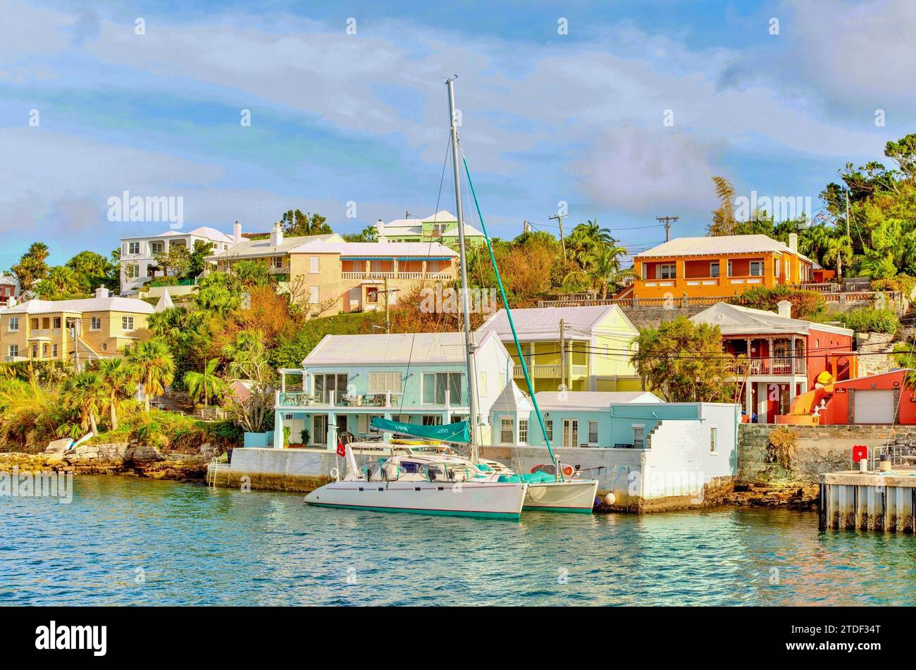 Typical pastel coloured properties hi-res stock photography and images ...