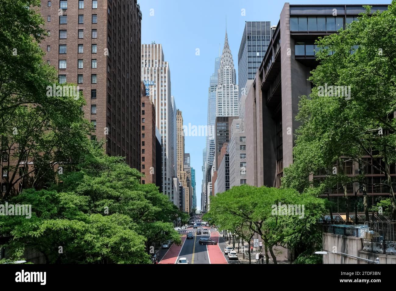 View of 42nd Street, a significant crosstown avenue, from the Tudor ...