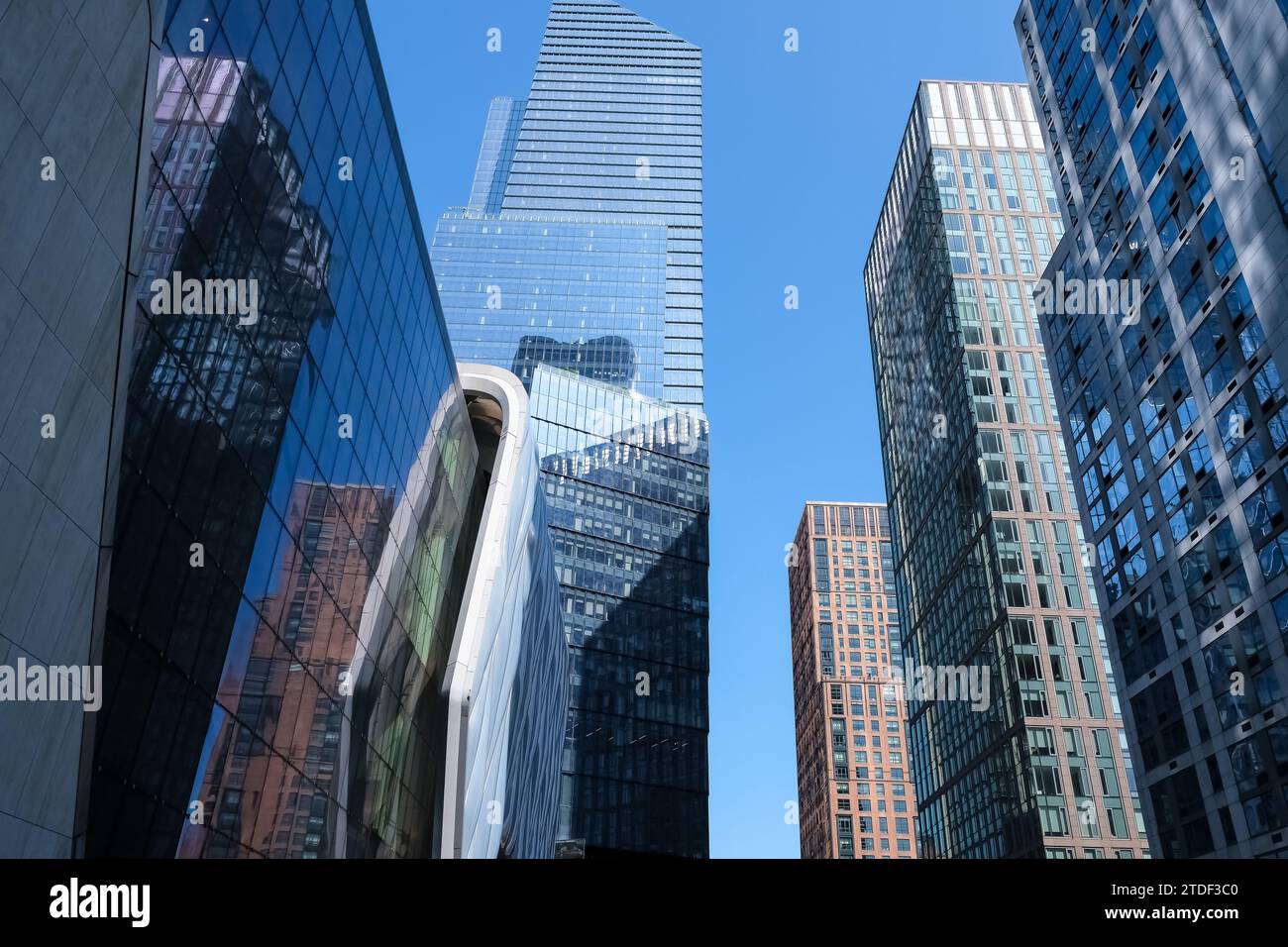 Cityscape from the High Line, a 2.33 km elevated linear park, greenway ...