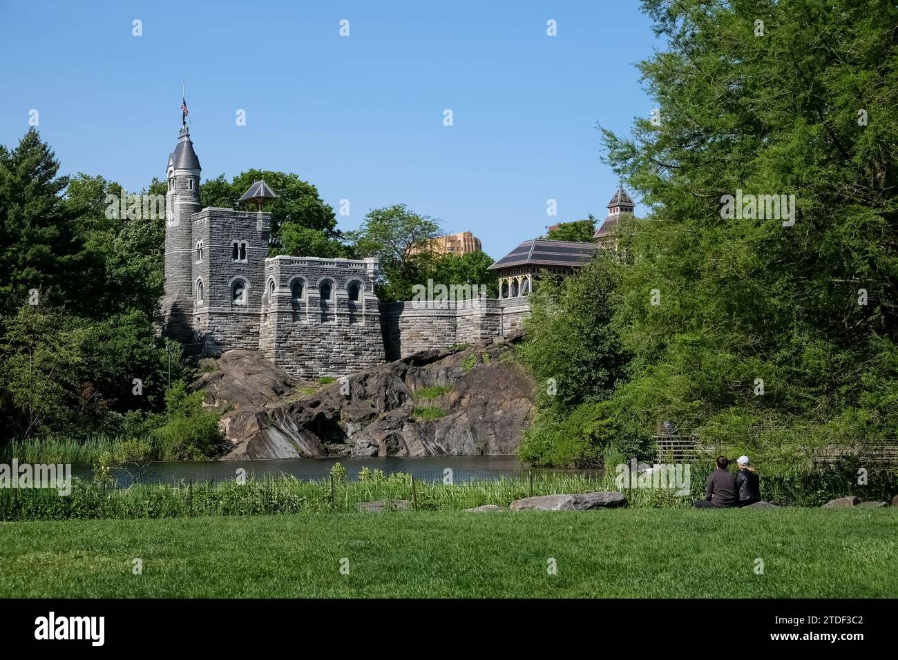 Urban landscape featuring Belvedere Castle, a neo-Gothic structure on ...