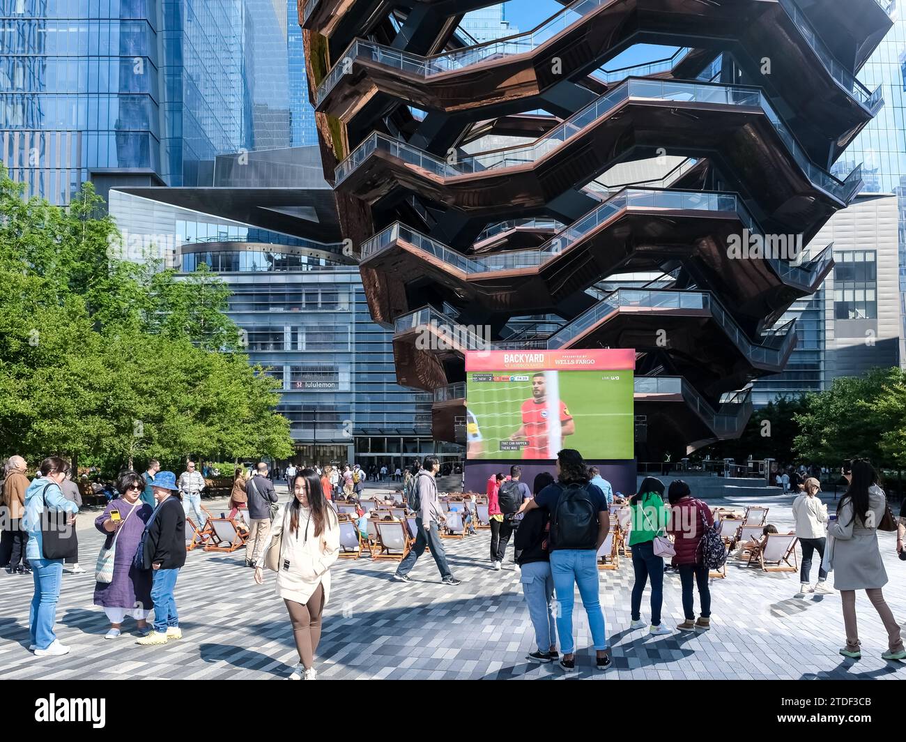 Architectural detail of The Vessel, a visitor attraction of the Hudson ...