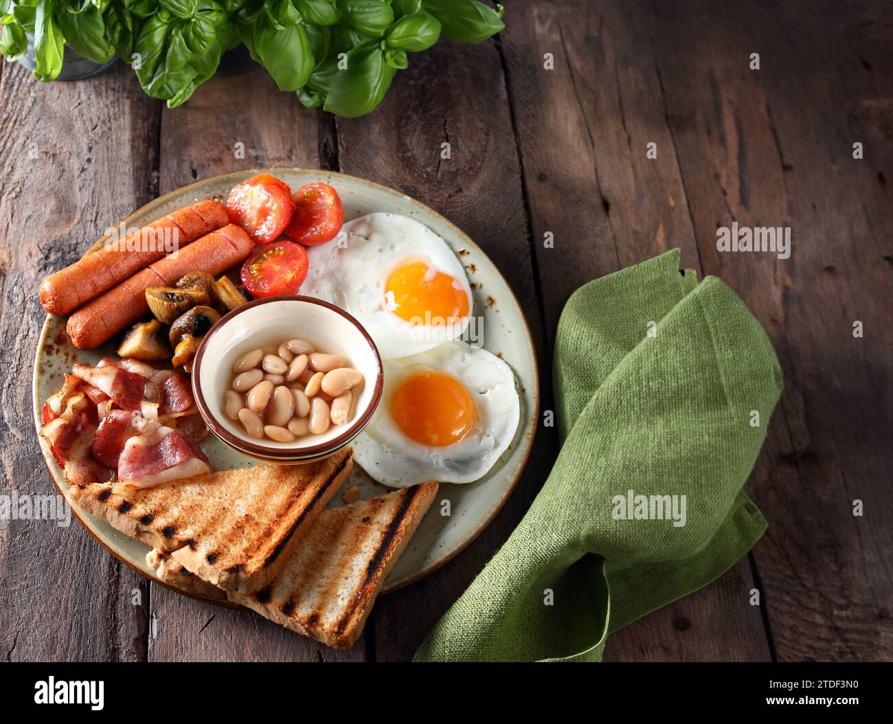 healthy eating breakfast with eggs on a plate Stock Photo - Alamy