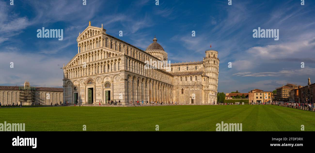 View of Pisa Cathedral and Leaning Tower of Pisa, UNESCO World Heritage ...