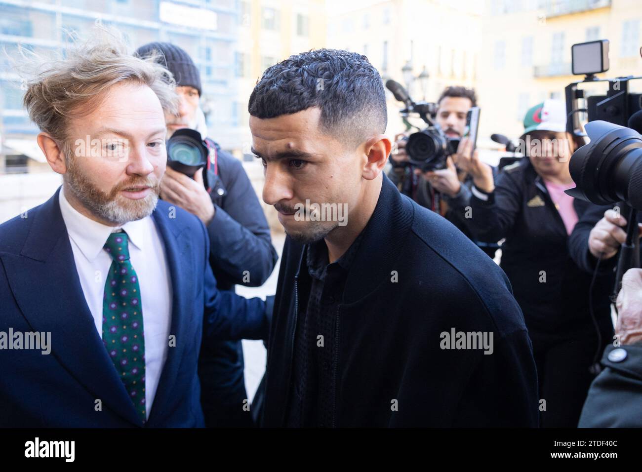 Nice's Algerian defender Youcef Atal arrives a Nice courthouse ...