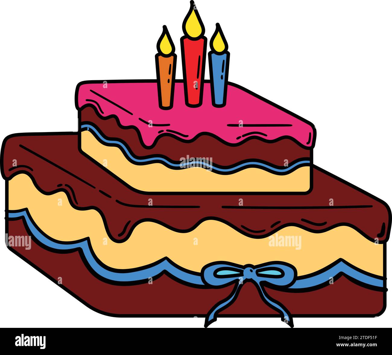 Birthday cake with candles Cake icon. Symbol of the holiday, birthday ...