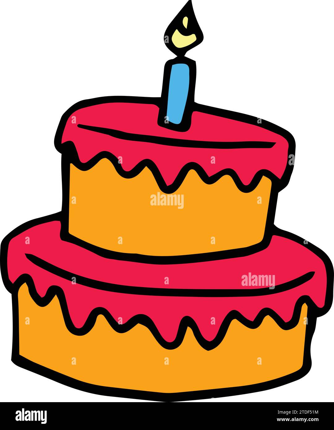 Birthday cake with candles Cake icon. Symbol of the holiday, birthday ...