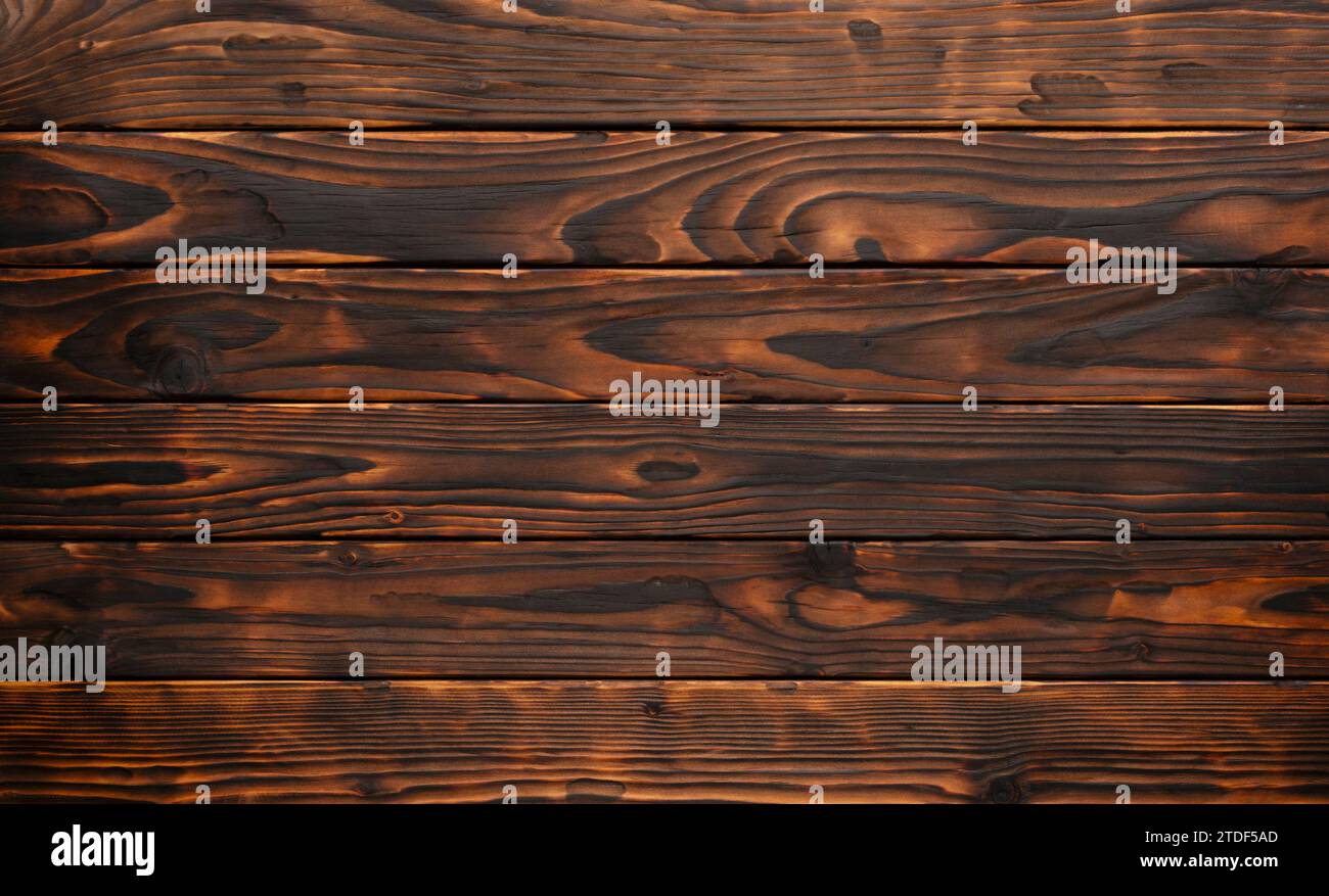 Burned wood planks natural flat lay background Stock Photo - Alamy