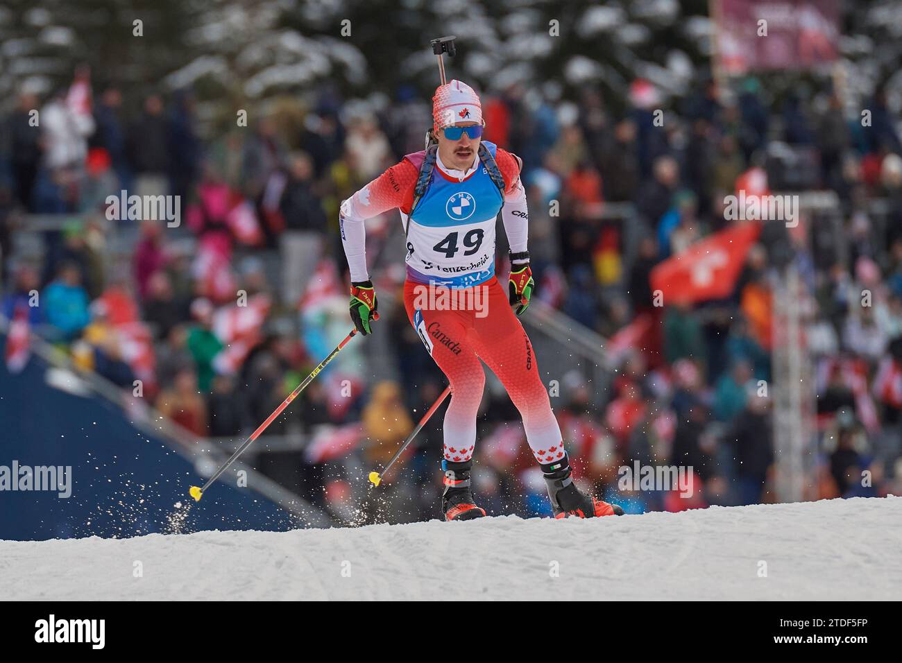 Lenzerheide, Schweiz, 15. Dezember 2023. Runnalls Adam CAN beim 10 km ...