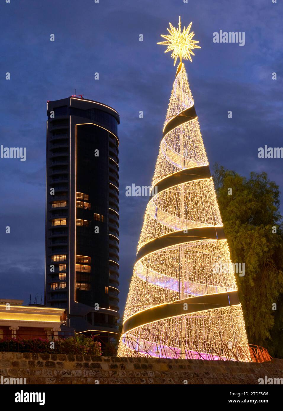Christmas and New Year decorations in Nicosia, Cyprus Stock Photo - Alamy