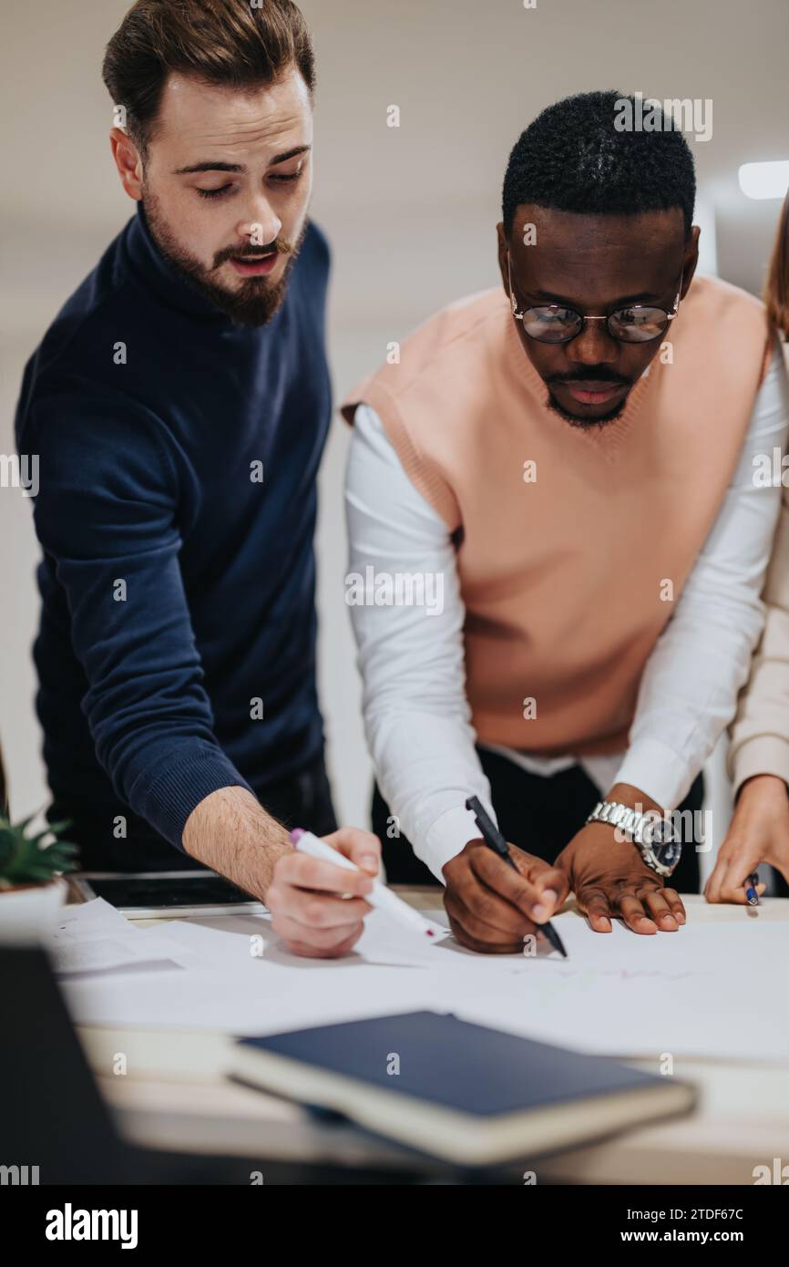 Multiracial Corporate Team Collaborating on Business Growth Strategies ...
