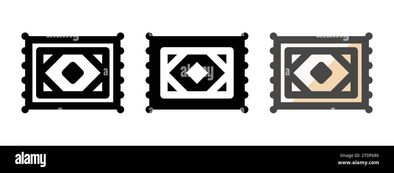Multipurpose carpet icon in outline, glyph, filled outline style ...