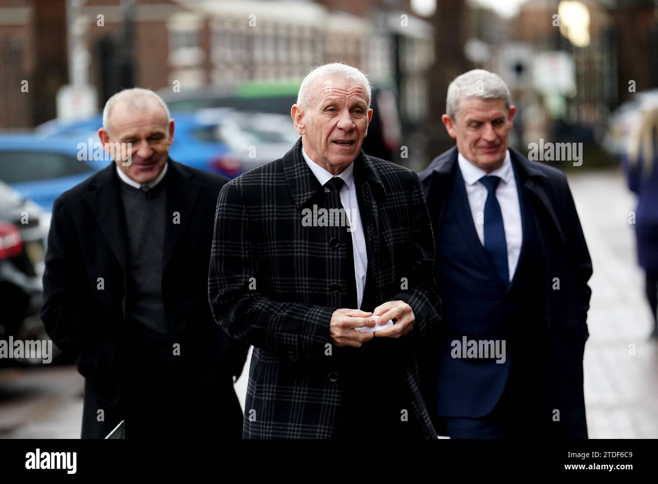 Former Everton player Peter Reid (centre) his brother Shaun Reid (left ...