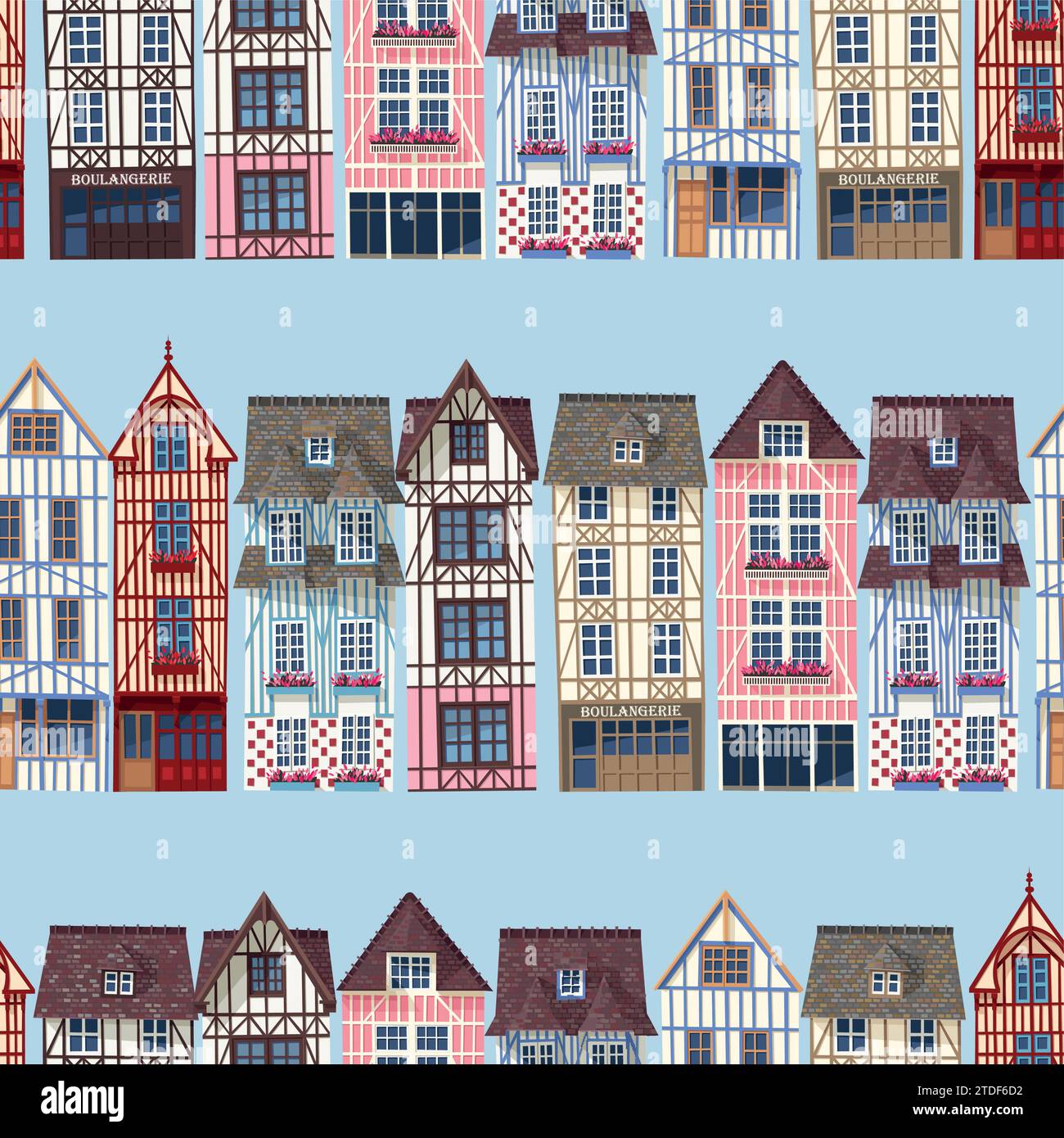 Old town half timbered Stock Vector Images - Alamy
