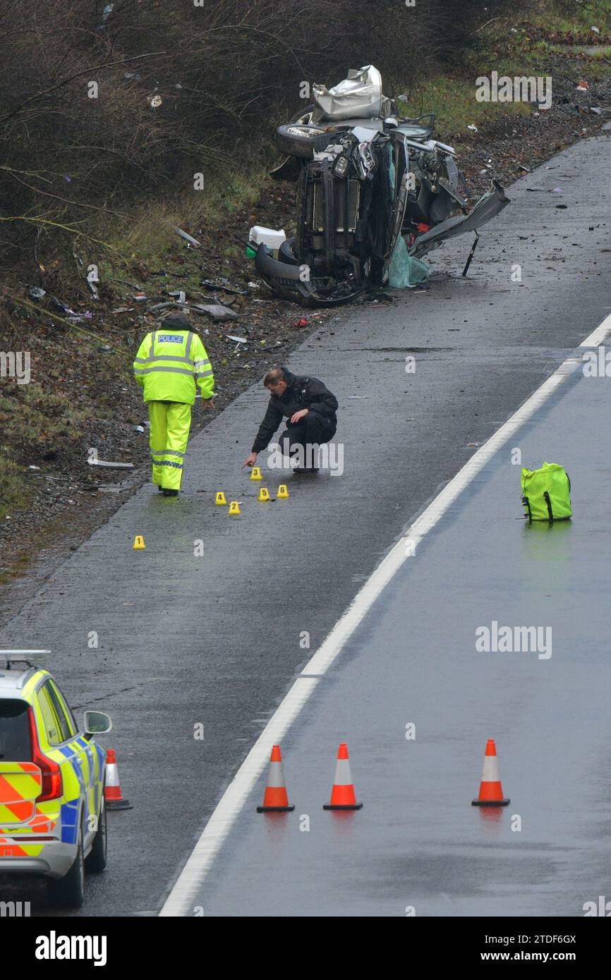Edinburgh Scotland, UK 18 December 2023. Police Incident on the M8 ...