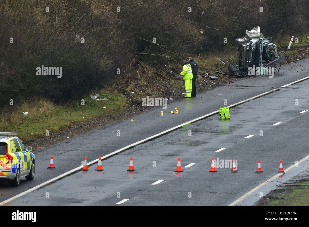 Edinburgh Scotland, UK 18 December 2023. Police Incident on the M8 ...