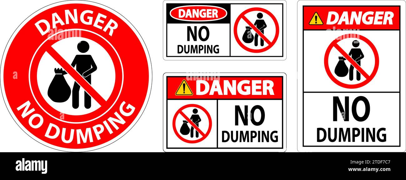 Litter danger sign hi-res stock photography and images - Alamy
