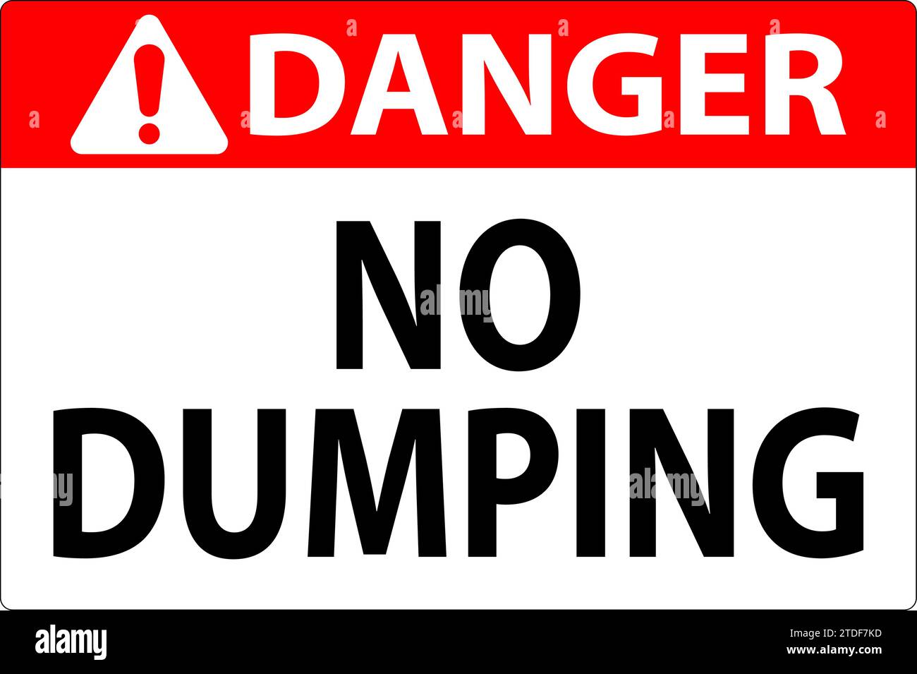 Danger No Dumping Sign Stock Vector Image & Art - Alamy