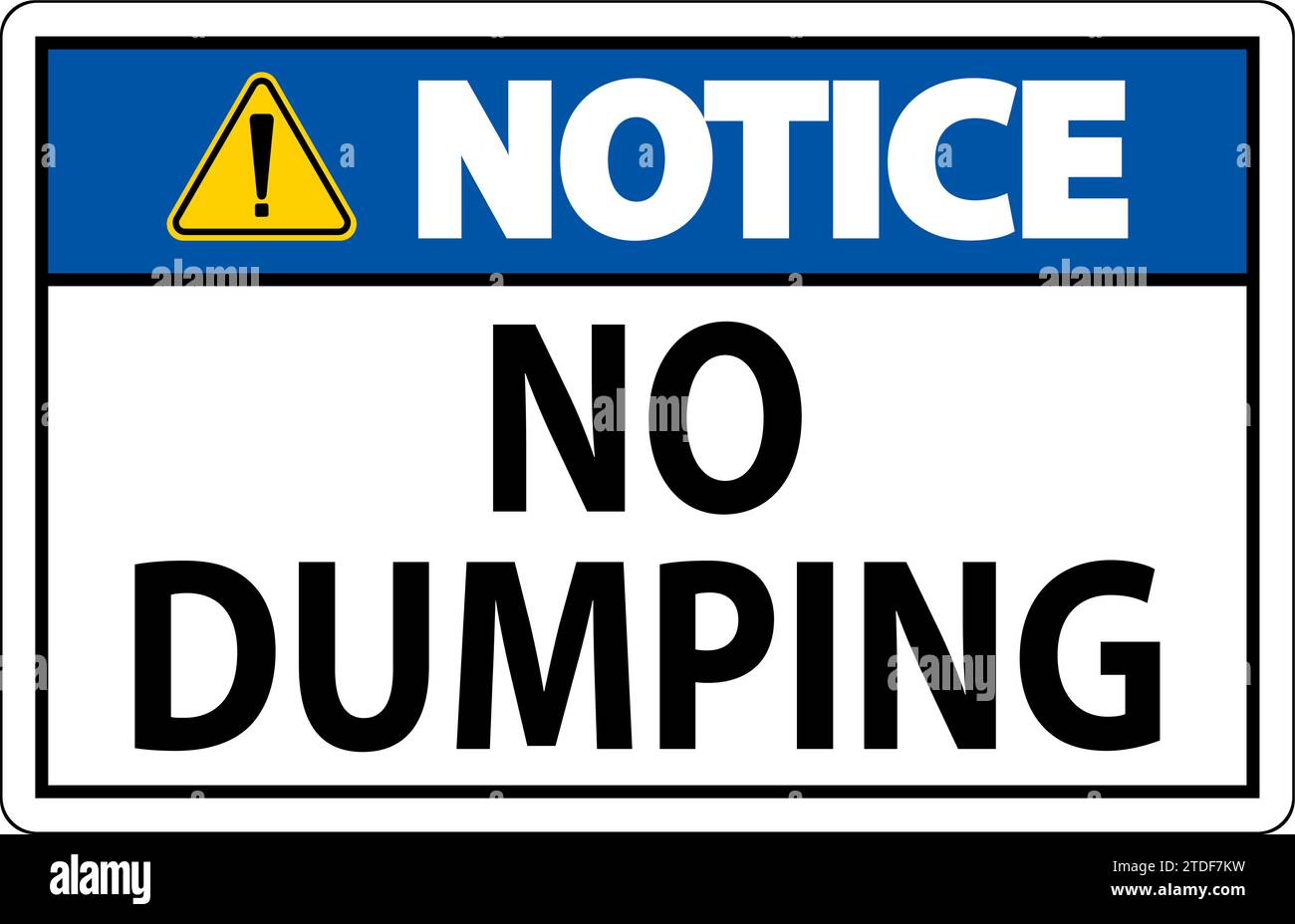 Notice No Dumping Sign Stock Vector Image & Art - Alamy