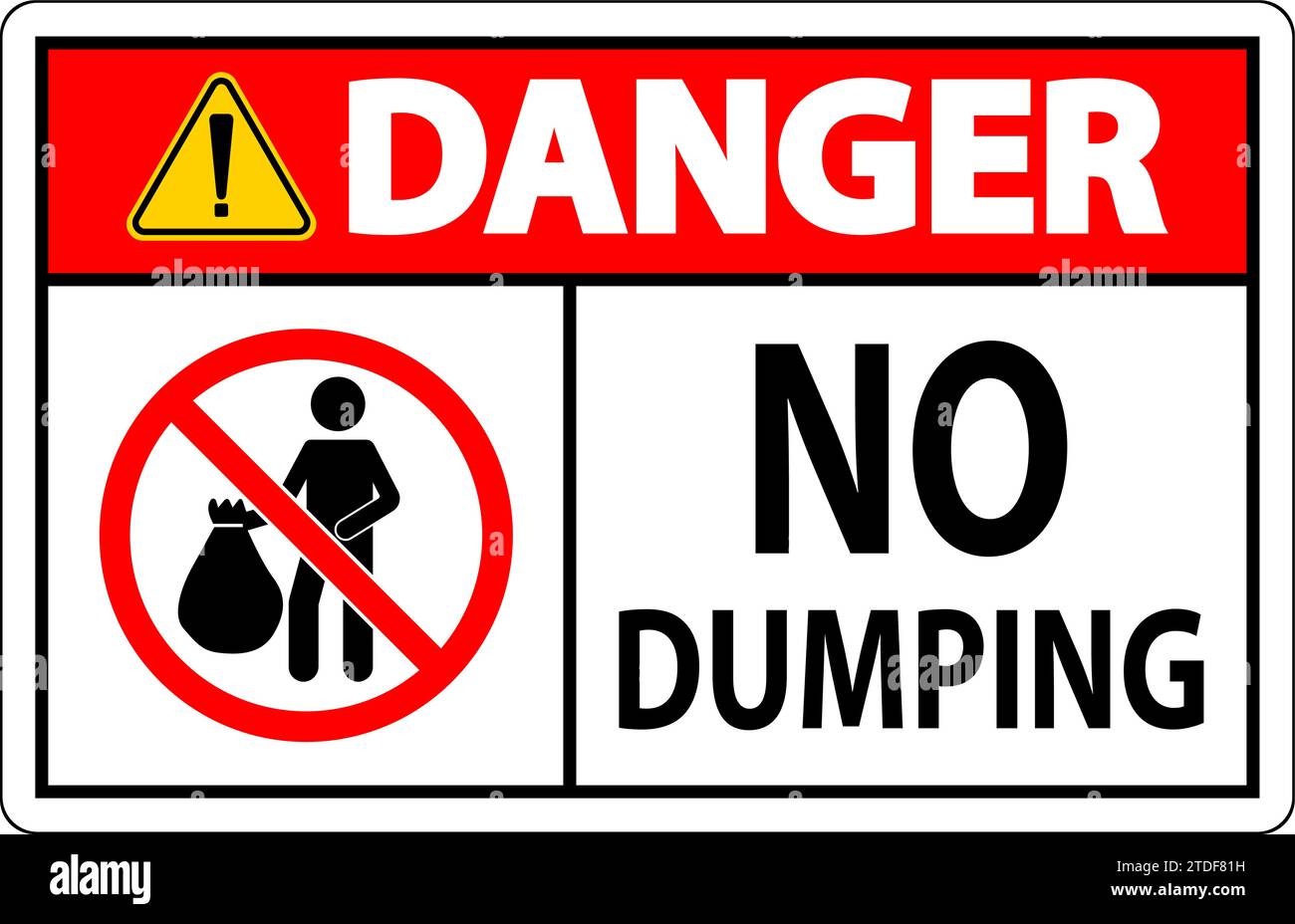 Litter danger sign hi-res stock photography and images - Alamy