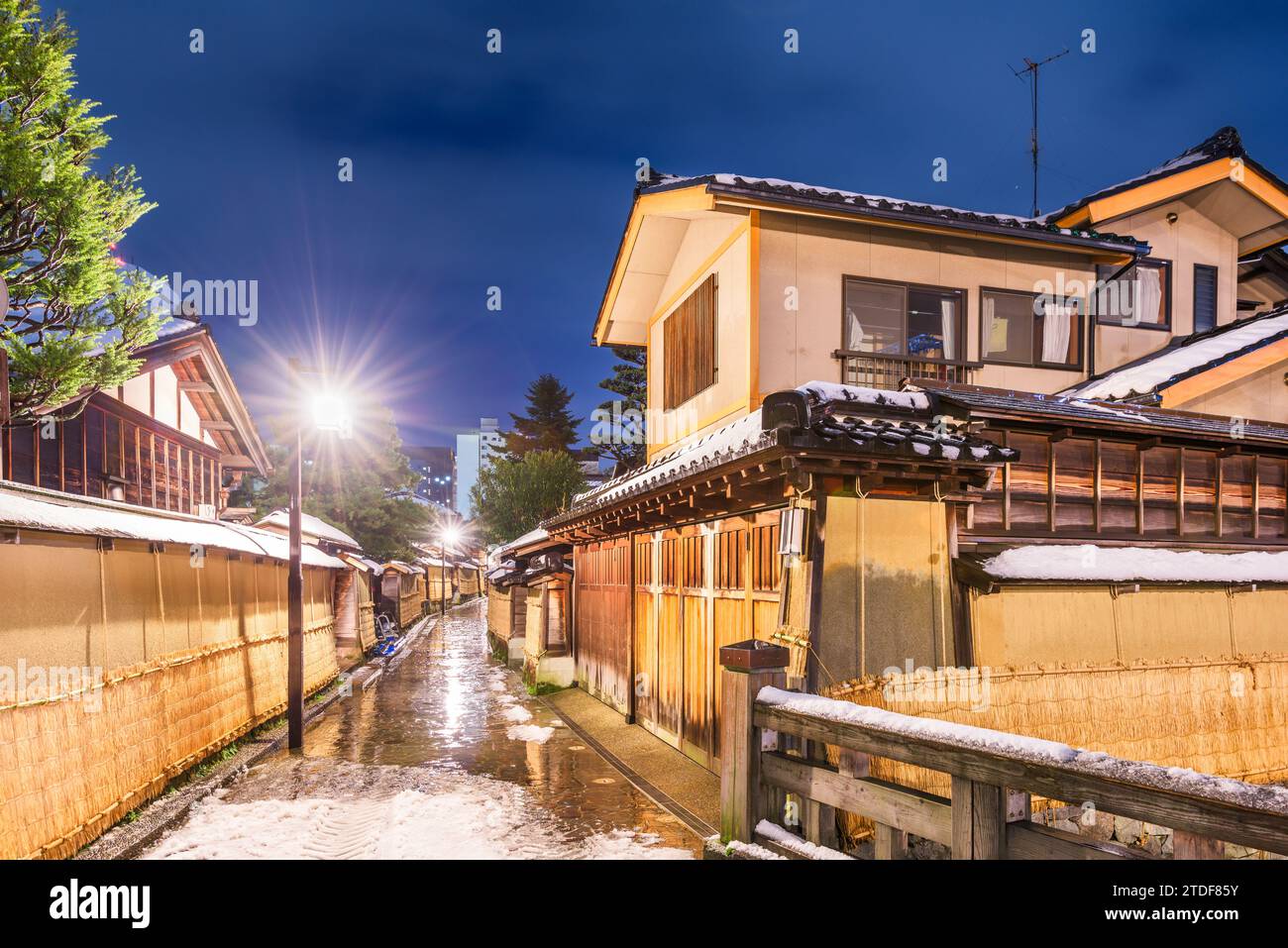 Kanazawa, Japan in the Samurai District at blue hour Stock Photo - Alamy