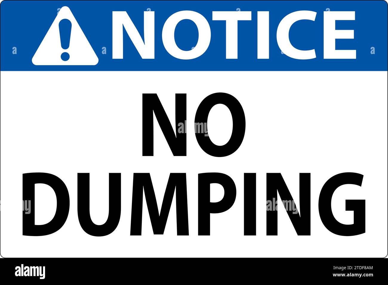 Notice No Dumping Sign Stock Vector Image & Art - Alamy