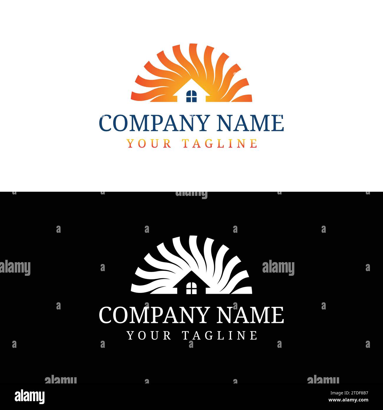 Sun house logo icon design vector image. House with sun icon on white ...