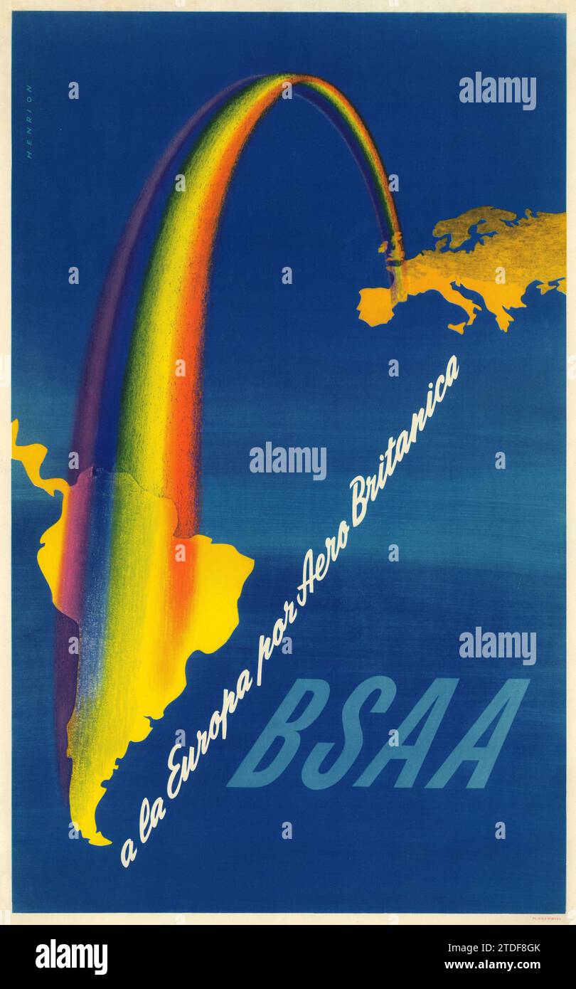 Vintage british airways poster hi-res stock photography and images - Alamy