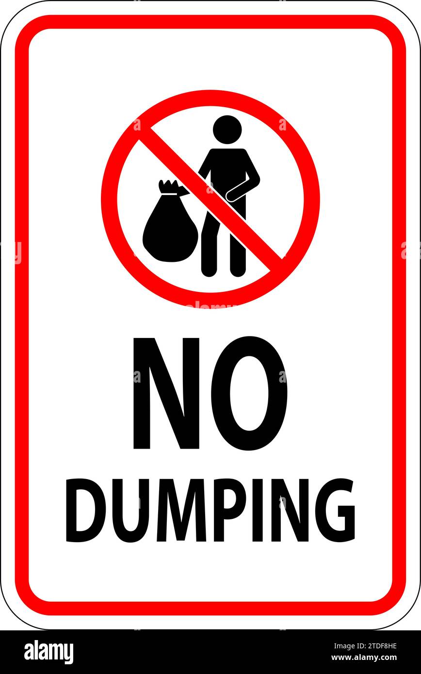 Symbol No Dumping Sign Stock Vector Image & Art - Alamy