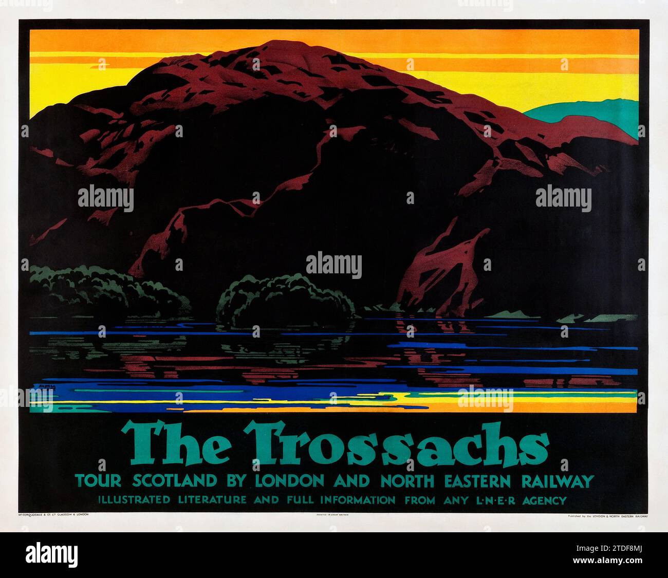 United Kingdom Travel Poster (LNER, 1927). Poster - "The Trossachs ...