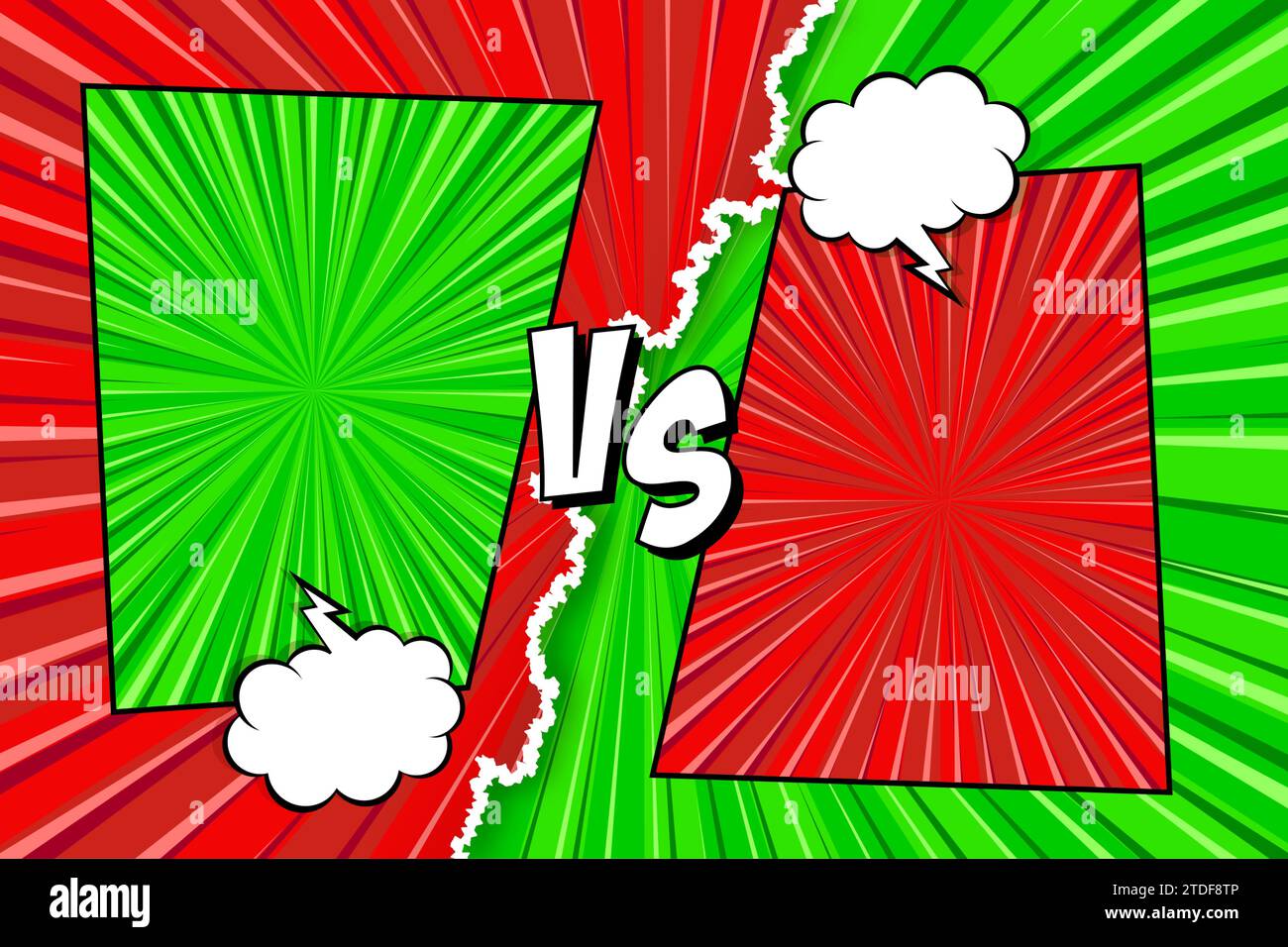 Cartoon comic background. Fight versus. Comics book colorful ...