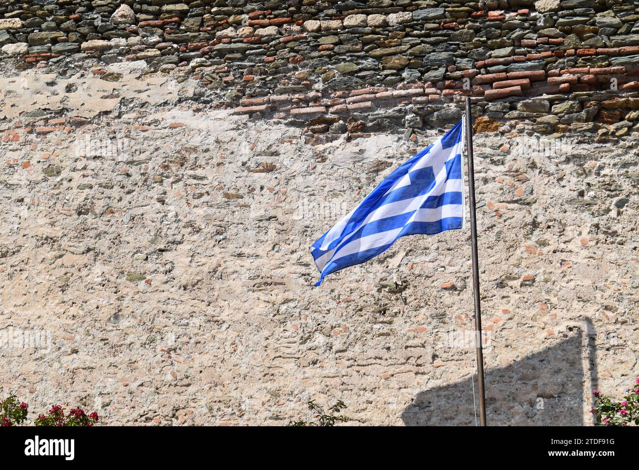 Historic greek flag hi-res stock photography and images - Alamy