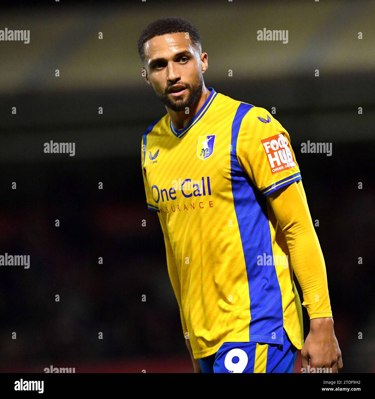 Jordan Bowery of Mansfield during the Sky Bet EFL League Two match ...