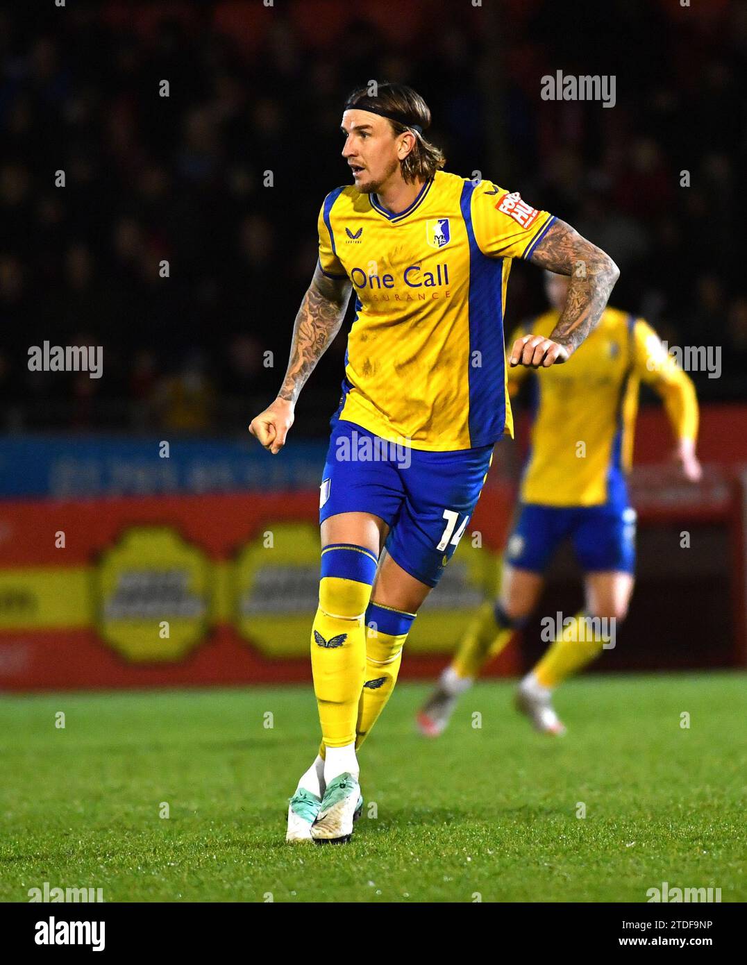 Aden Flint of Mansfield during the Sky Bet EFL League Two match between Crawley Town and ...