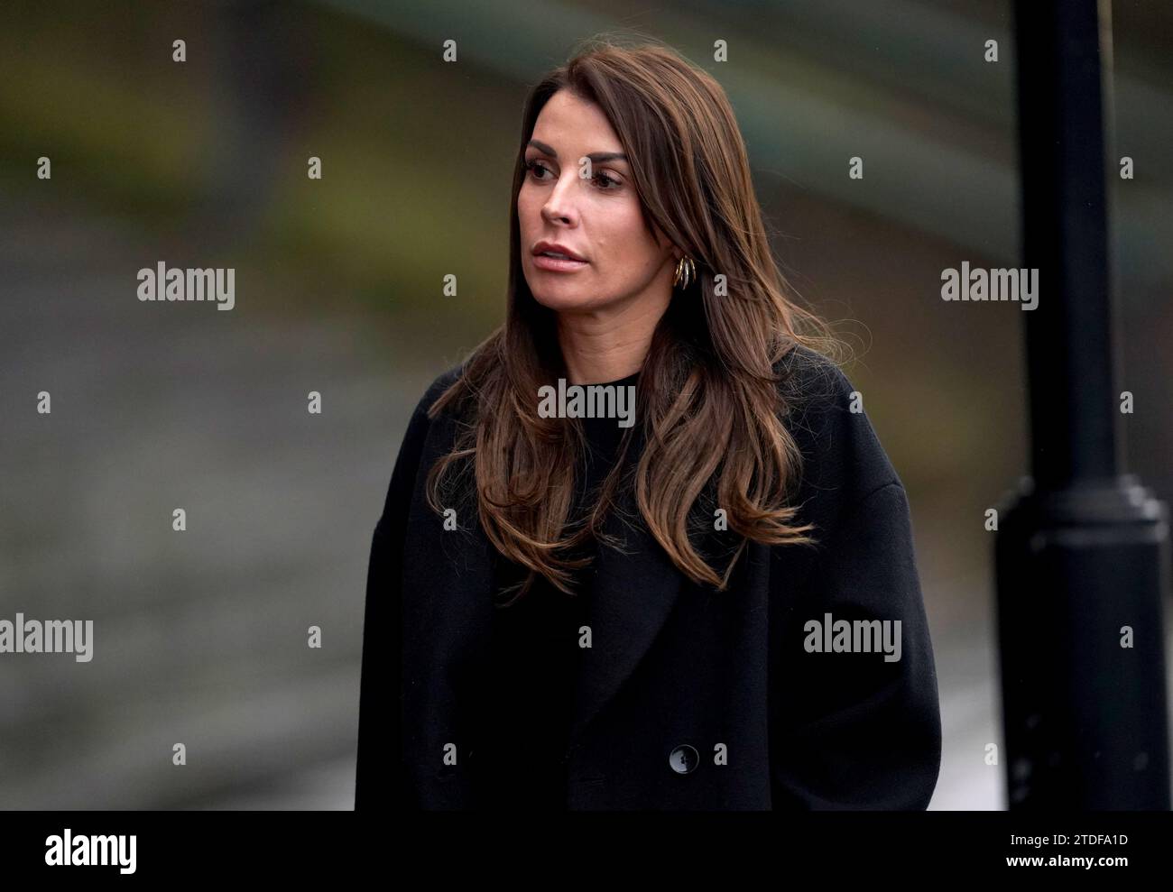 Coleen Rooney arrives ahead of a memorial service at Liverpool ...