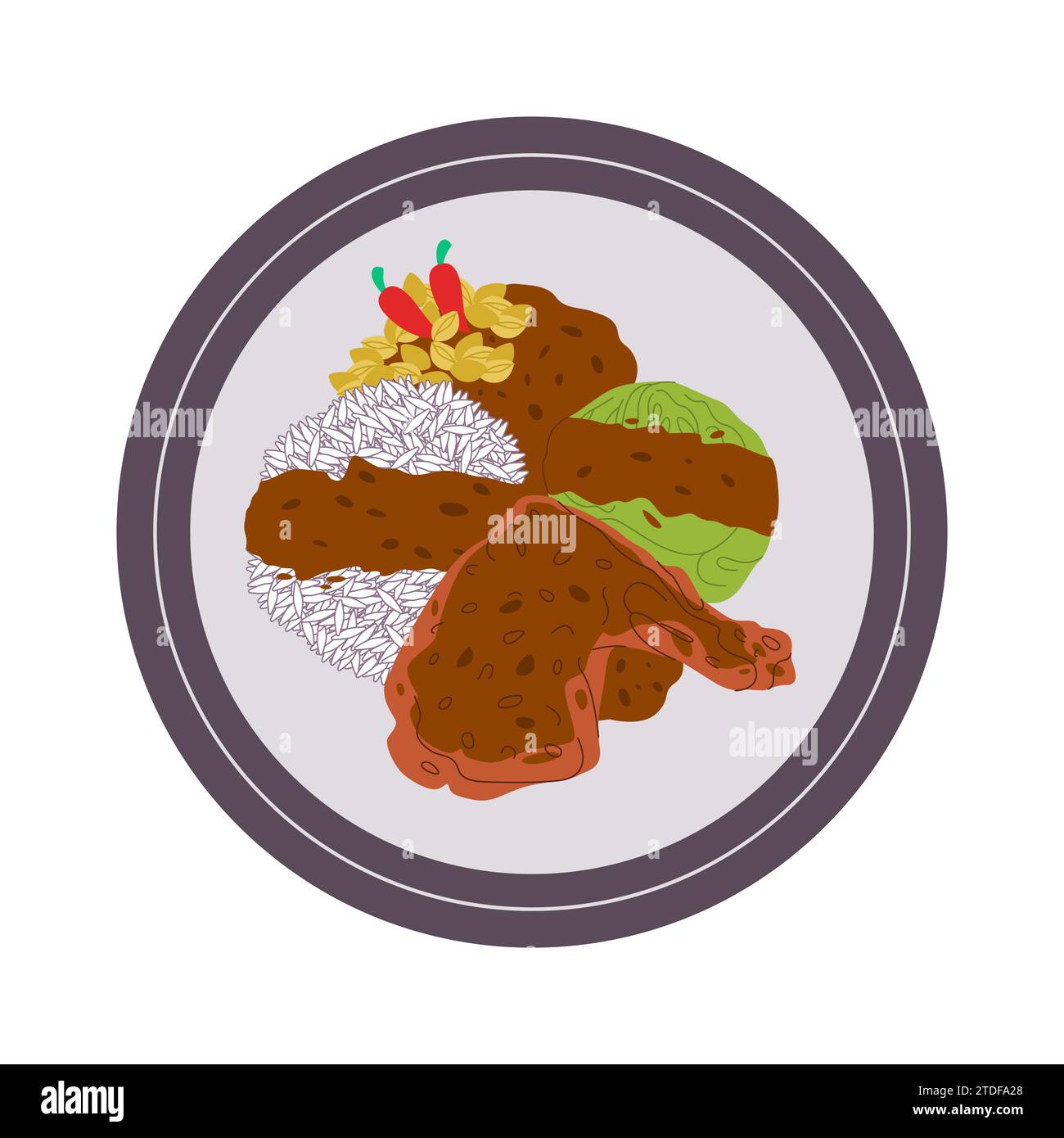 African traditional food ingredients Stock Vector Images - Alamy