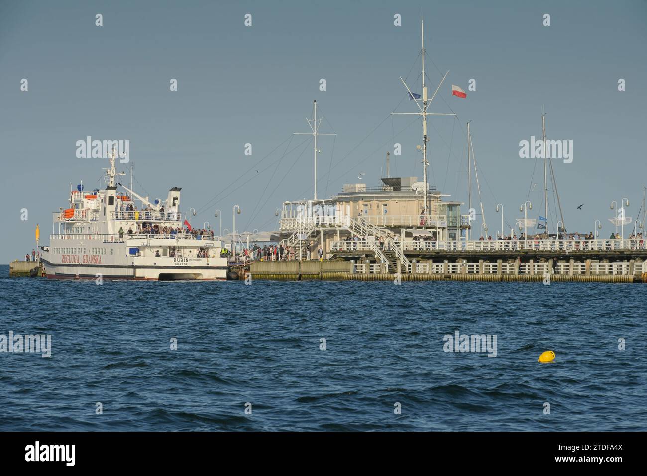 Ausflugsdampfer, Seebrücke - Sopot Molo, Zoppot, Woiwodschaft Pommern ...