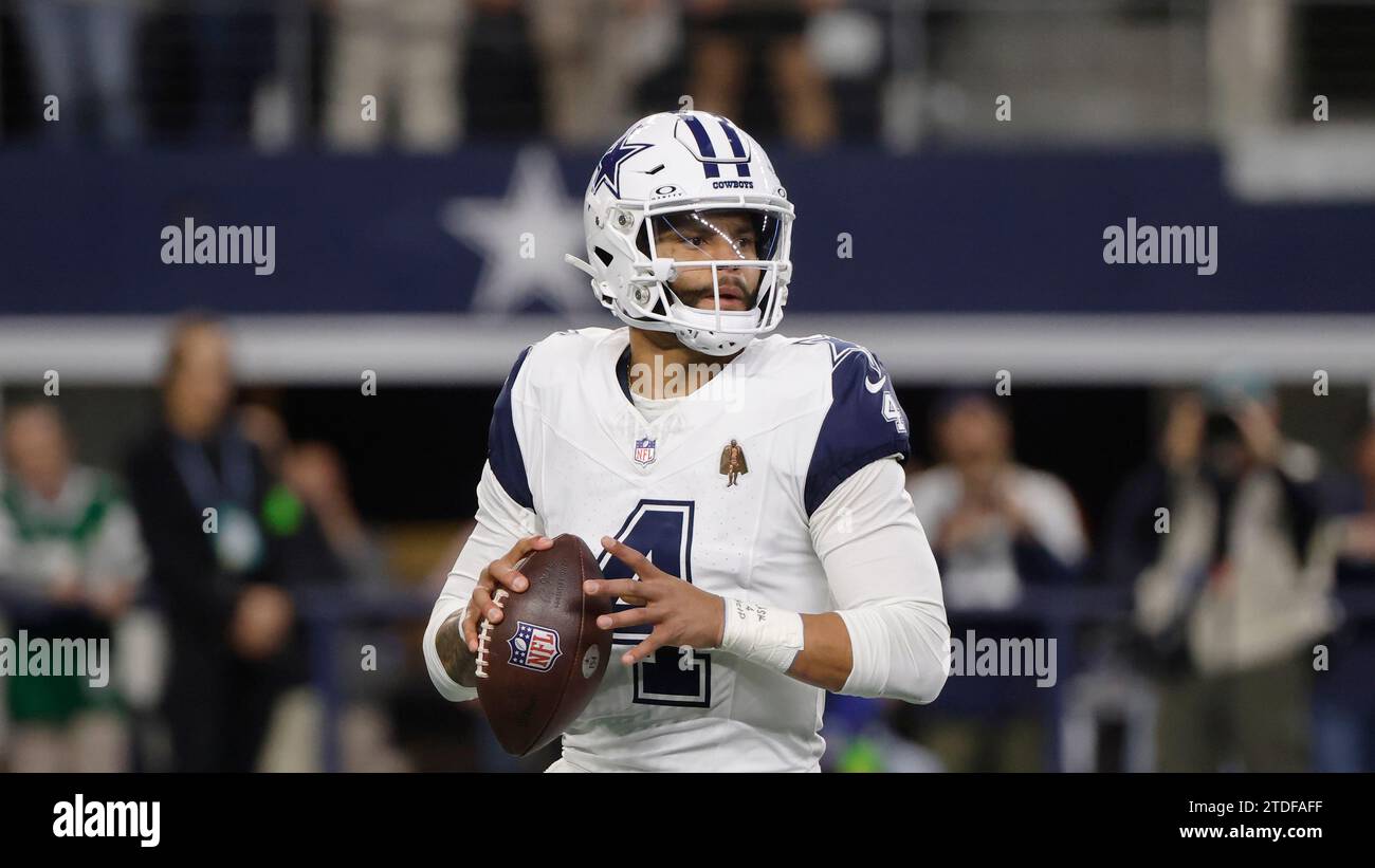 Dallas Cowboys quarterback Dak Prescott (4) prepares to throw during an ...