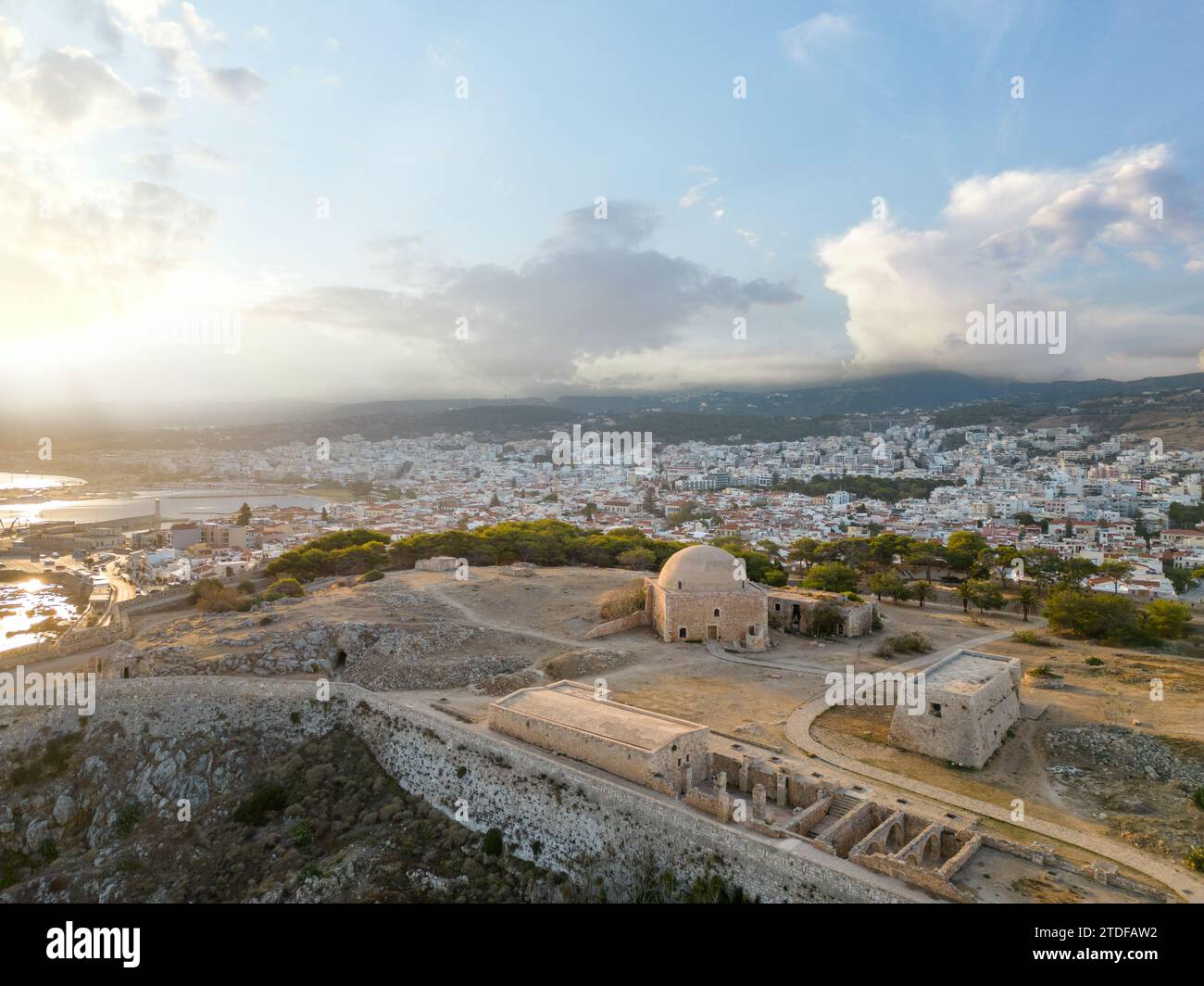 Fortezza citadel of Rethymno in Crete, Greece on the hill of ...