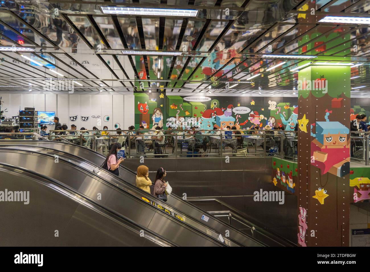 Bangkok, Thailand. 08th Dec, 2023. An inside view of the MRT Phahon ...