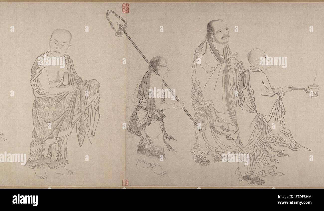 The Sixteen Luohans 1989 by Qiu Ying Stock Photo - Alamy