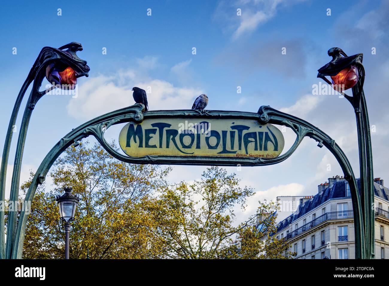 Montmartre, Paris, France - Iconic art nouveau Paris Metro ...