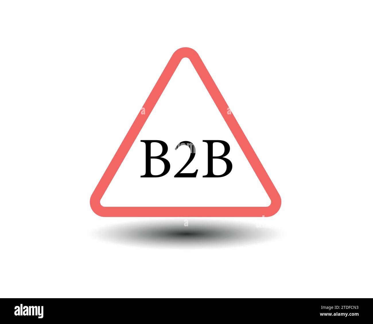 B2B text with the warning signal vector illustration Stock Vector Image ...