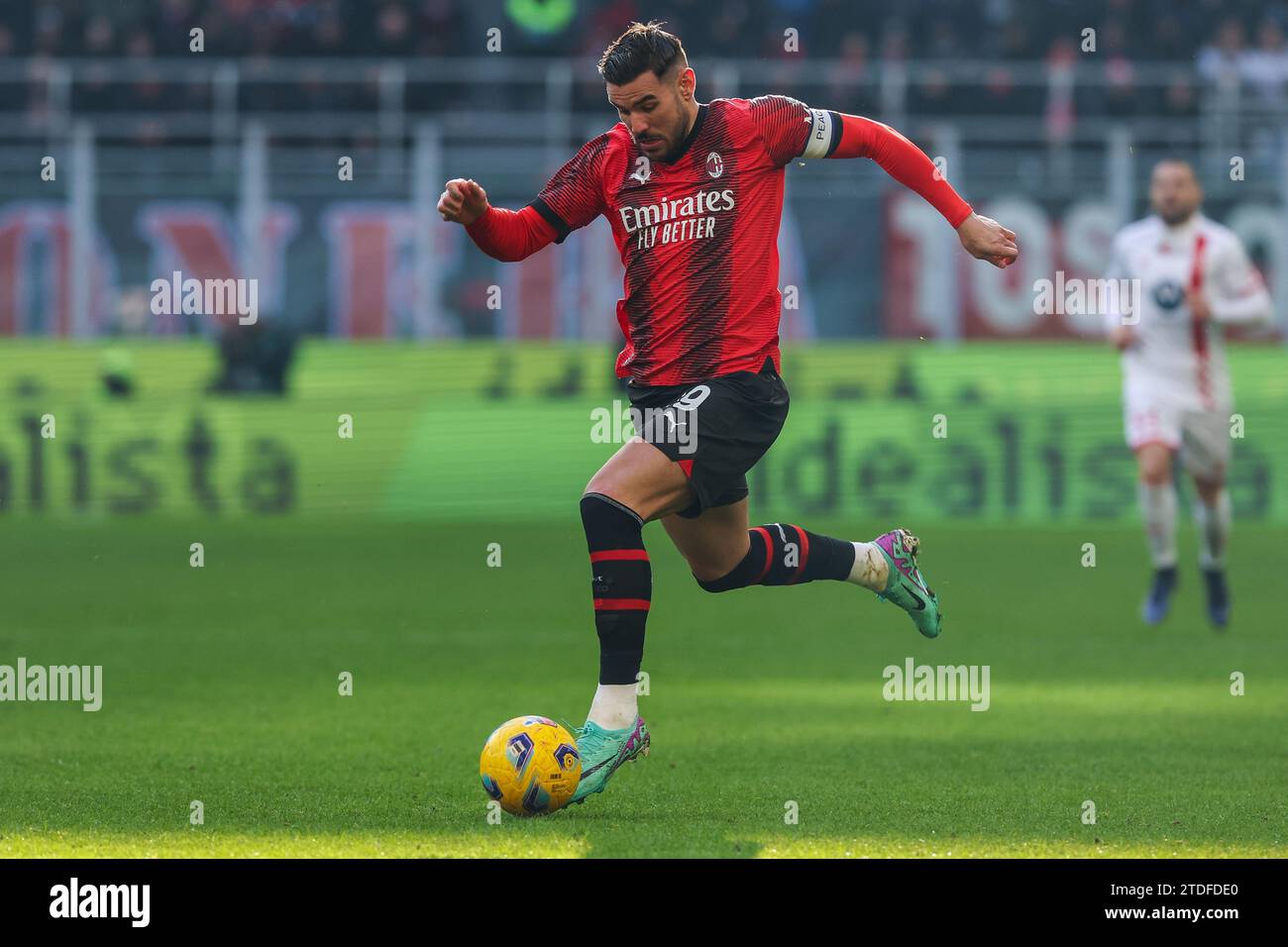 Theo Hernandez of AC Milan seen in action during Serie A 2023/24 ...