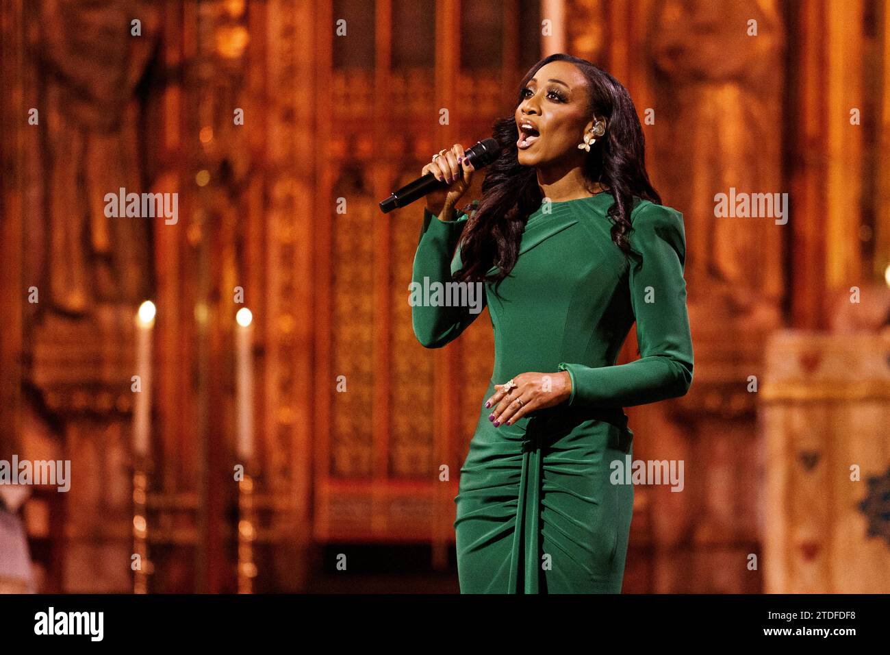 Beverley Knight MBE performs during the Royal Carols - Together At ...