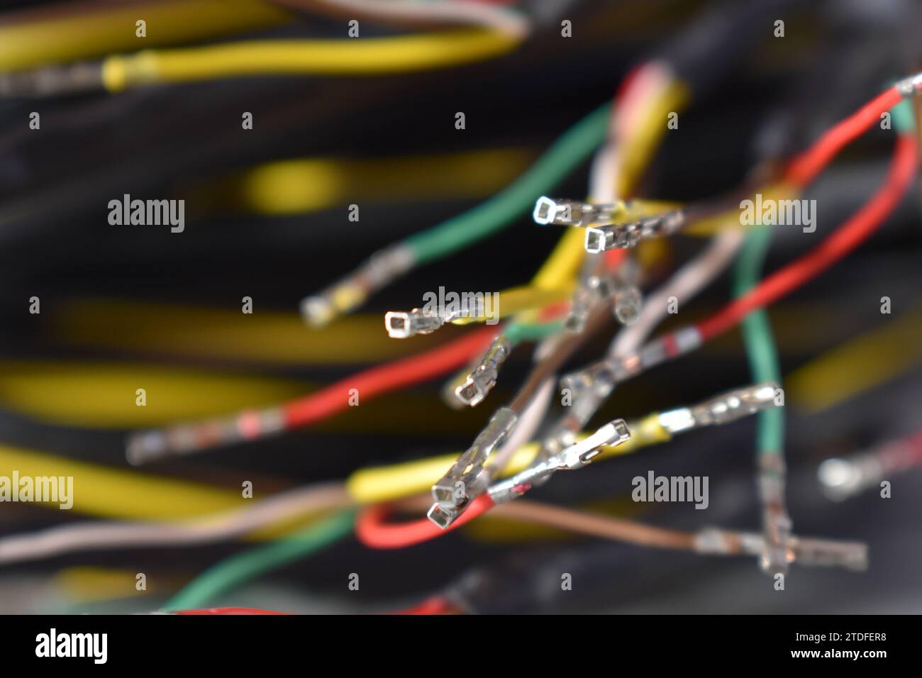 Wires with terminal contacts Stock Photo - Alamy